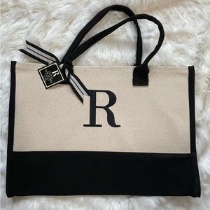 Mud Pie | Bags | Mud Pie Letterr Initial Tote Bag Nwt | Poshmark